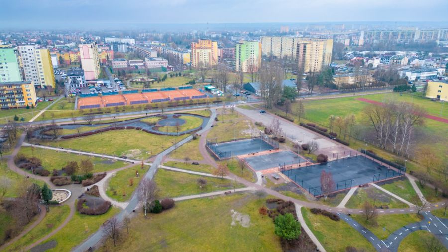 Park im. Jeziorańskiego w Bełchatowie po modernizacji