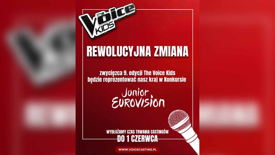 Eurowizja Junior 2026. Zwycięzca „The Voice Kids” weźmie udział w konkursie – casting przedłużony!