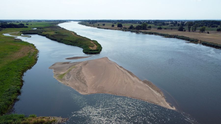 Niski stan rzeki Odry w Zachodniopomorskiem