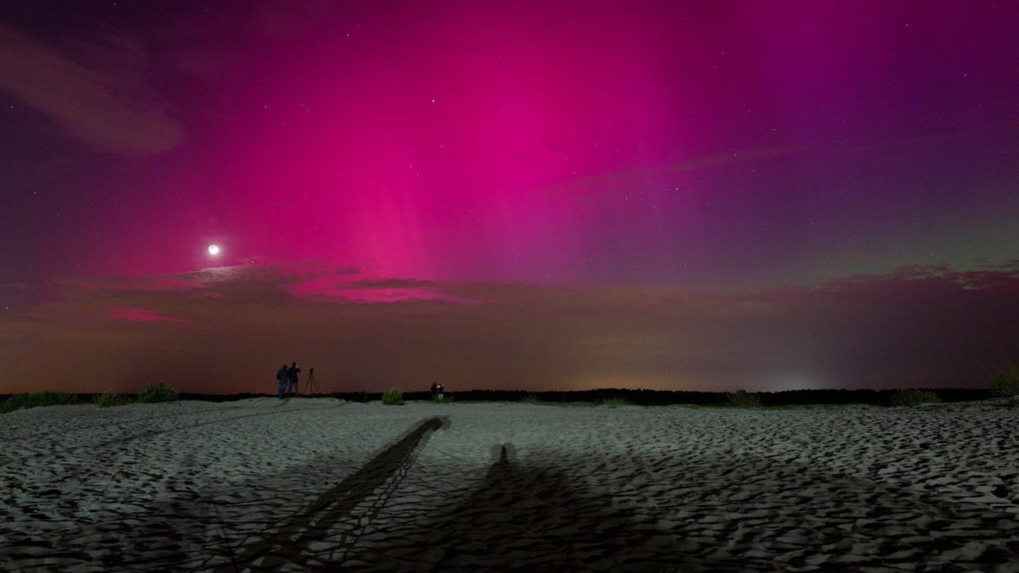 Poland’s sky illuminated by Northern Lights
