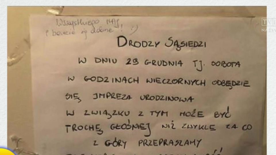 JAK INFORMOWAĆ SĄSIADÓW O ORGANIZOWANEJ IMPREZIE?